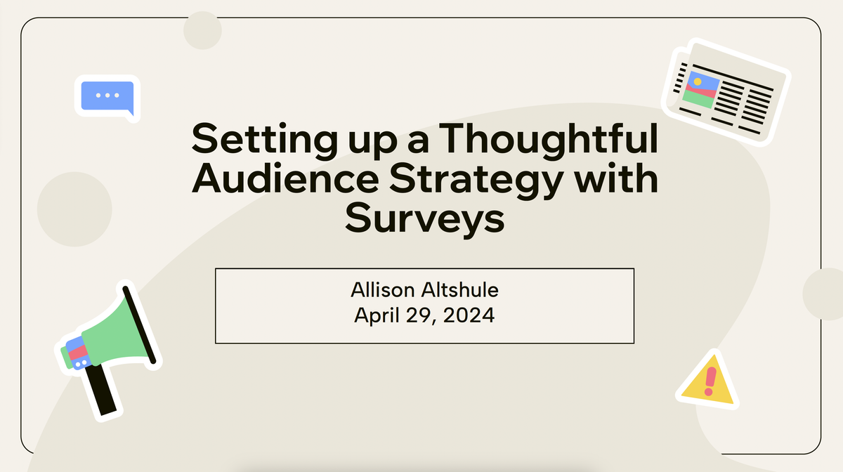 Workshop: Audience Research